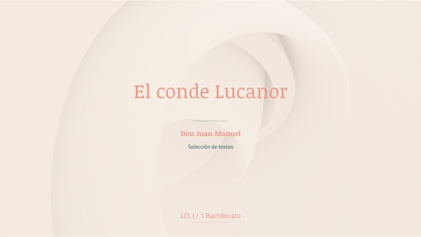 Selección del "El conde Lucanor"