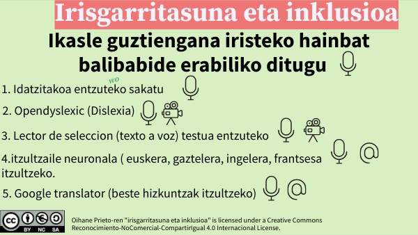 irisgarritasuna eta iklusioa