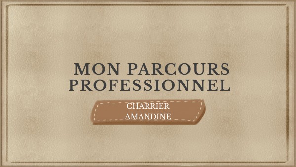 Mon parcours professionnel | Genially