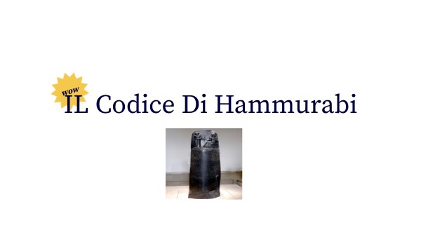 Il codice di Hammurabi