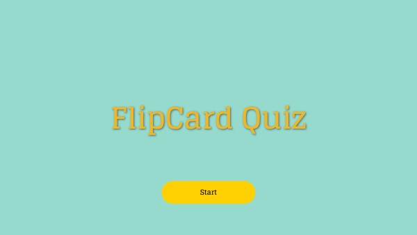 Flipcard quiz