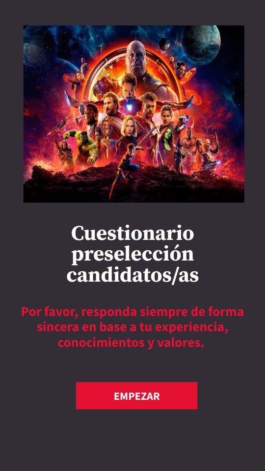 ENCUESTA PRESELECCIÓN MARVEL STUDIOS | Genially