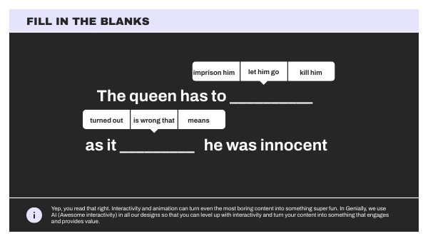 complete les phrases | Genially