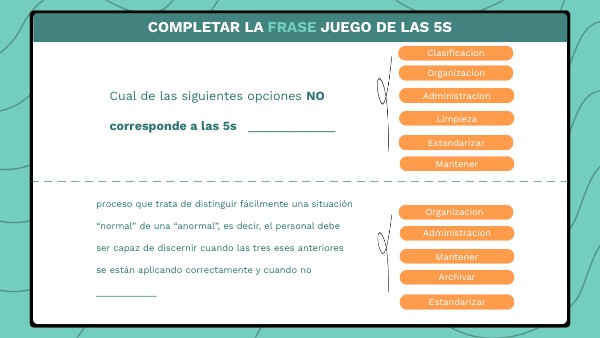 Completar la frase juego | Genially