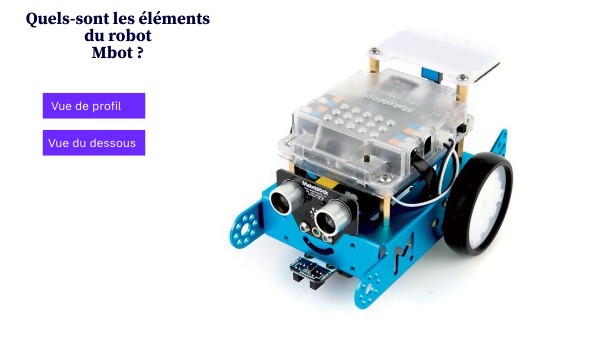 Quels sont les éléments du robot Mbot ? | Genially
