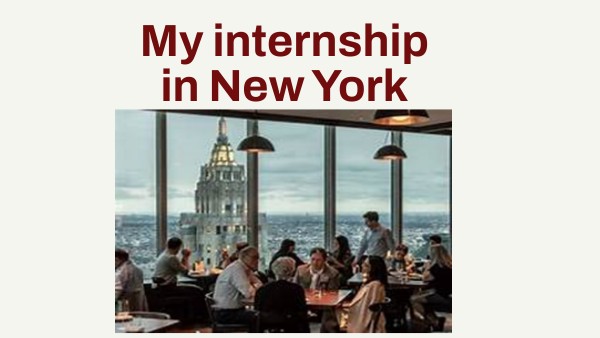My internship in New York