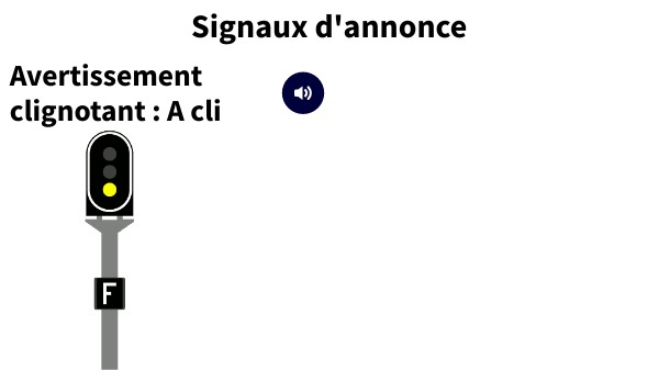 Signaux d'annonce l'avertissement clignotant