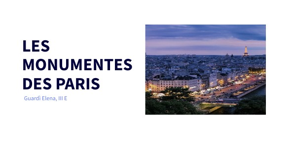 Les monumentes des Paris