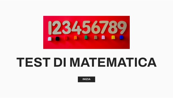 Test di matematica e geometria | Genially