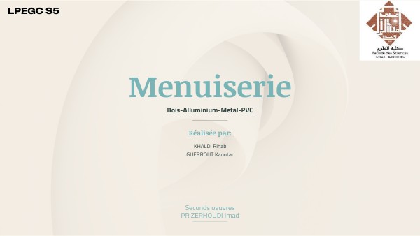 exposé menuiserie | Genially