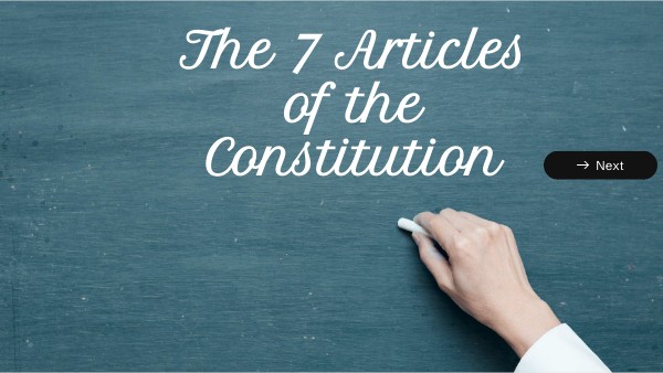 7 Articles of the Constitution | Genially