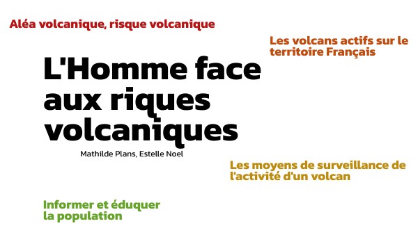 L'Homme face aux risques volcaniques
