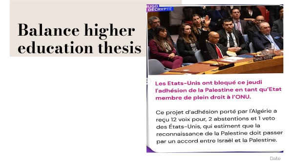 Projet Final Éducation Supérieure Équilibre