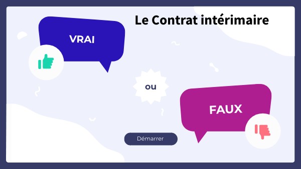 RH_Quiz 3 Le contrat intérim