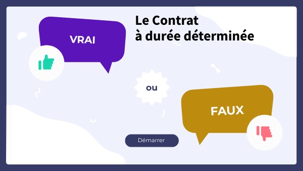 RH_Quiz 2 Le contrat de travail CDD | Genially