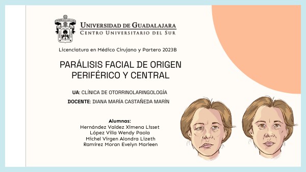 Parálisis facial de origen perférico y central | Genially