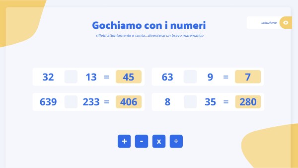 Giochiamo con i numeri | Genially