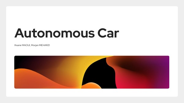 Autonomous Car | Genially