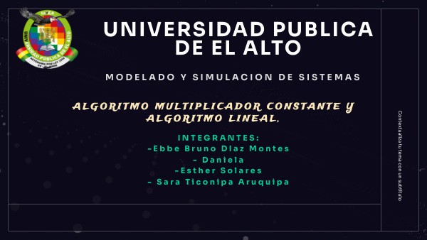 Presentación modelado y sim 2024 upea | Genially