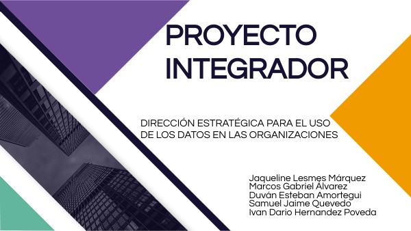 Proyecto integrador | Genially
