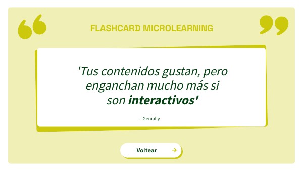 Flashcard microlearning | Genially