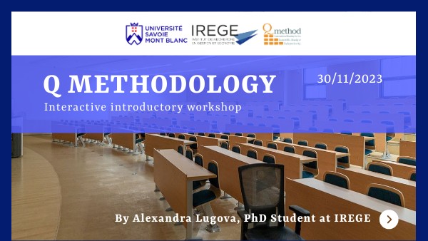 Q methodology workshop | Genially