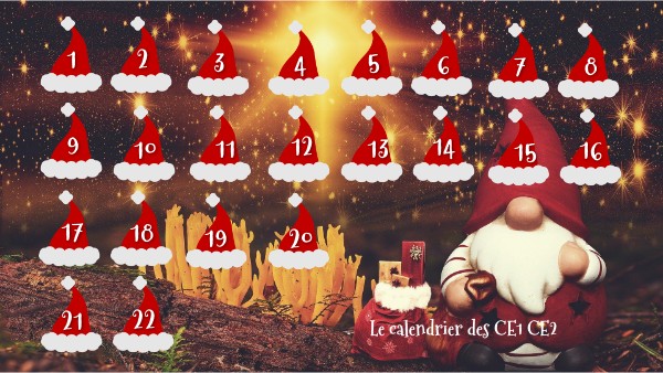 Copy - le calendrier de l'avent de la classe de Camille | Genially