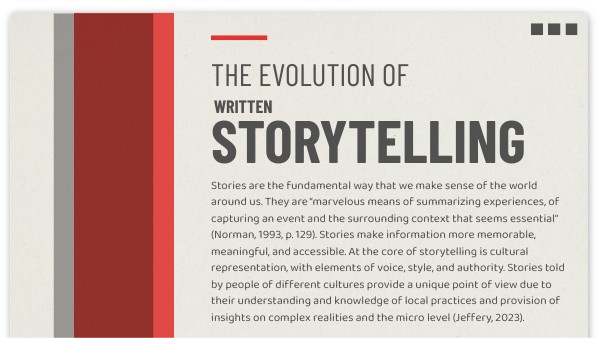 The History of Storytelling