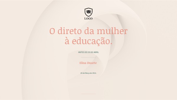 O direito da mulher à educação | Genially