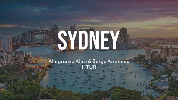 English presentation : SYDNEY | Genially