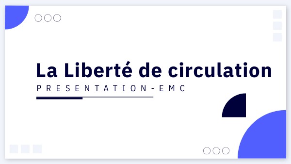 Oral liberté de circulation | Genially
