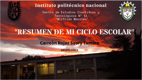 Resumen De Mi Ciclo Escolar