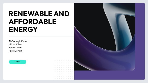 Renewable and affordable energy