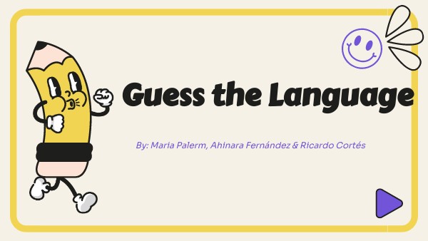 Guess the language | Genially