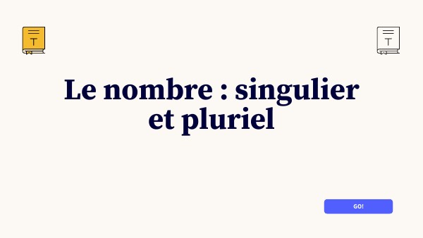 Singulier/pluriel