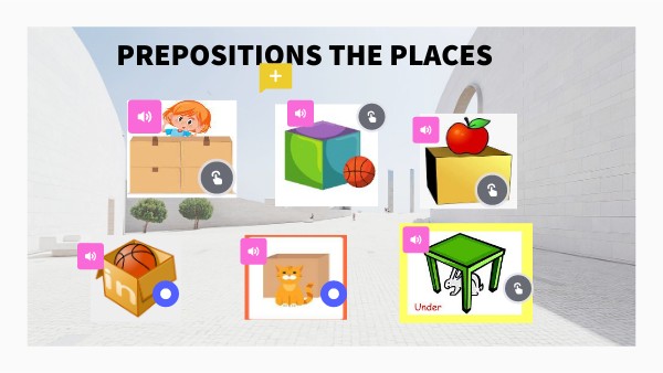 Imagen interactiva prepositions the places