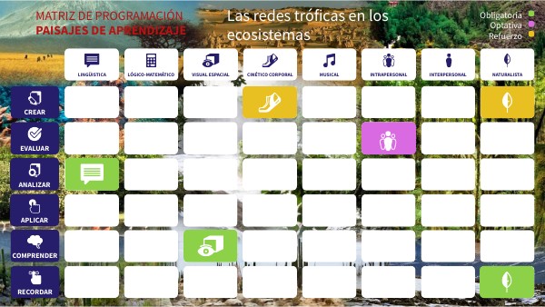 Matriz de programación | Genially