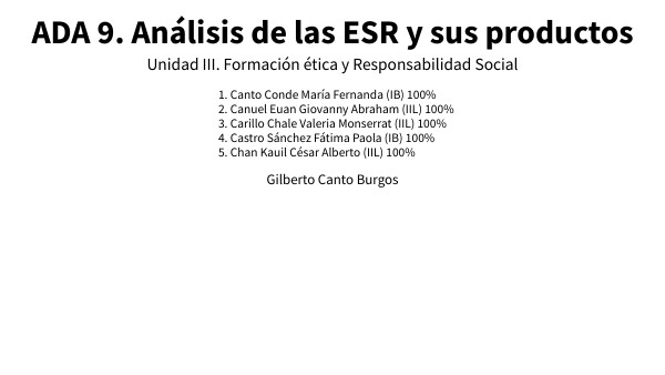 ADA 9_Analisis de la ESR y sus productos | Genially