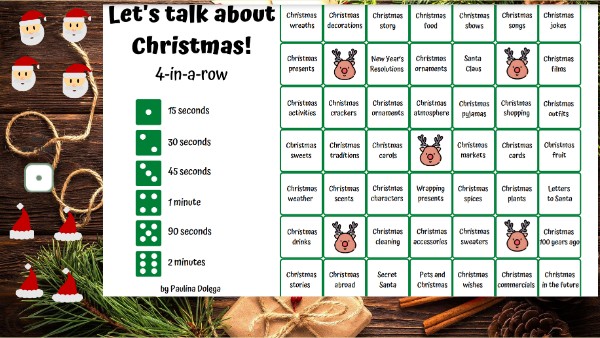 Christmas speaking tasks