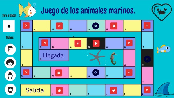 Juego de los animales marinos.