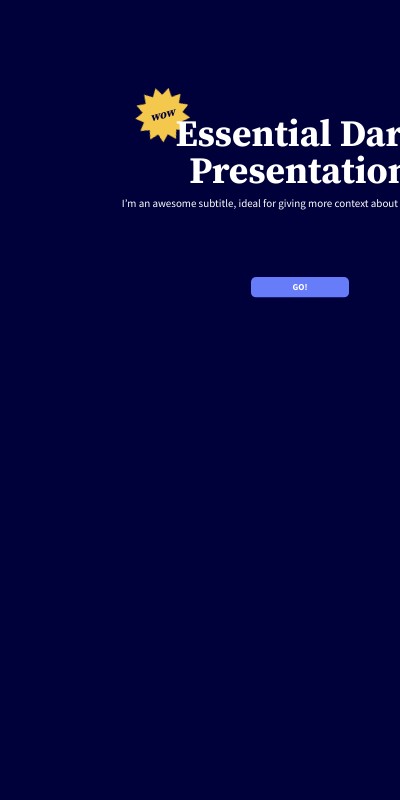 BASIC DARK PRESENTATION | Genially