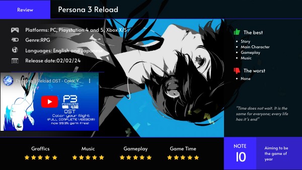 Persona 3 reload
