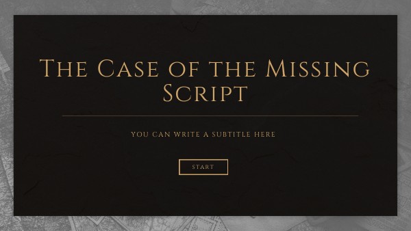 The Case of the Missing Script Task 1