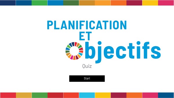 Quiz planification et objectifs | Genially