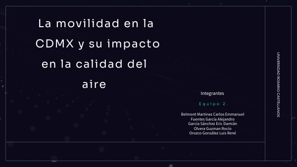 Presentación La movilidad en la CDMX | Genially