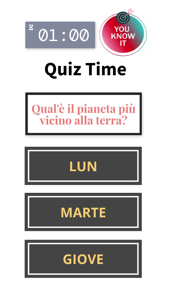 prova quiz time