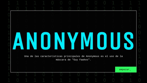 ANONYMOUS | Genially