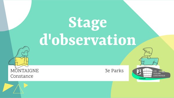 Stage d'observation | Genially
