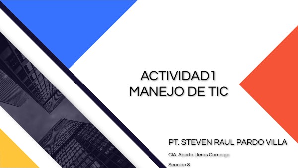 Manejo de TIC / Actividad 1 (trabajo web)