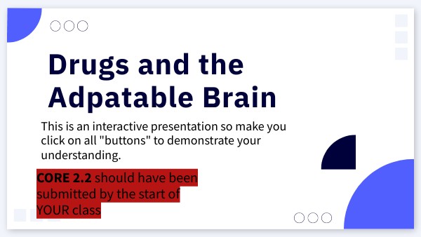 Drugs and the Adaptable Brain